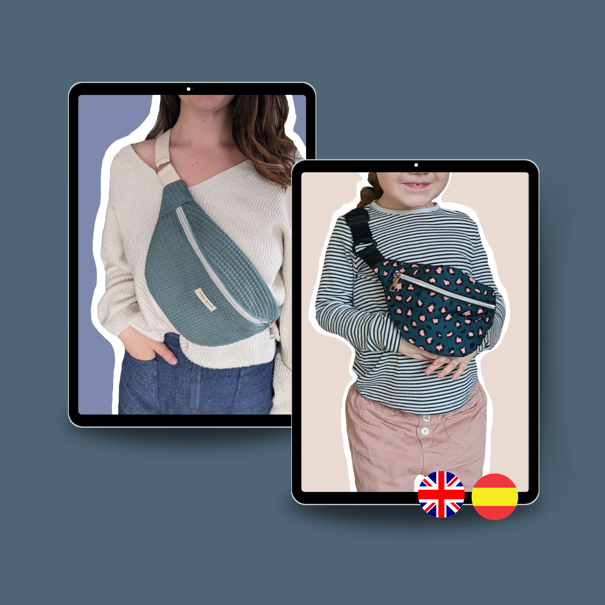 Large and small Baileigh bag pattern – Hannah Walker